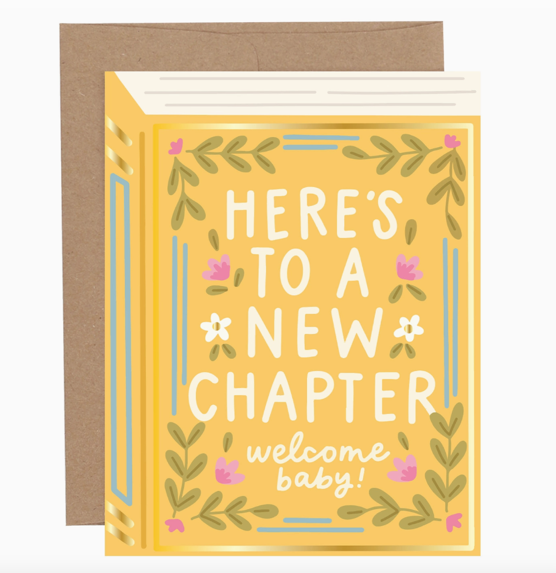 here's to a new chapter card – tweed baby outfitters